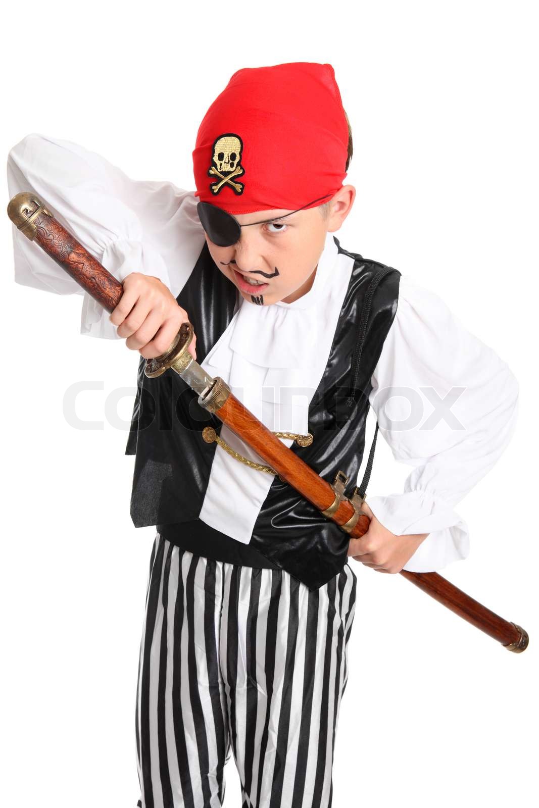 Snarling Pirate with sword | Stock image | Colourbox