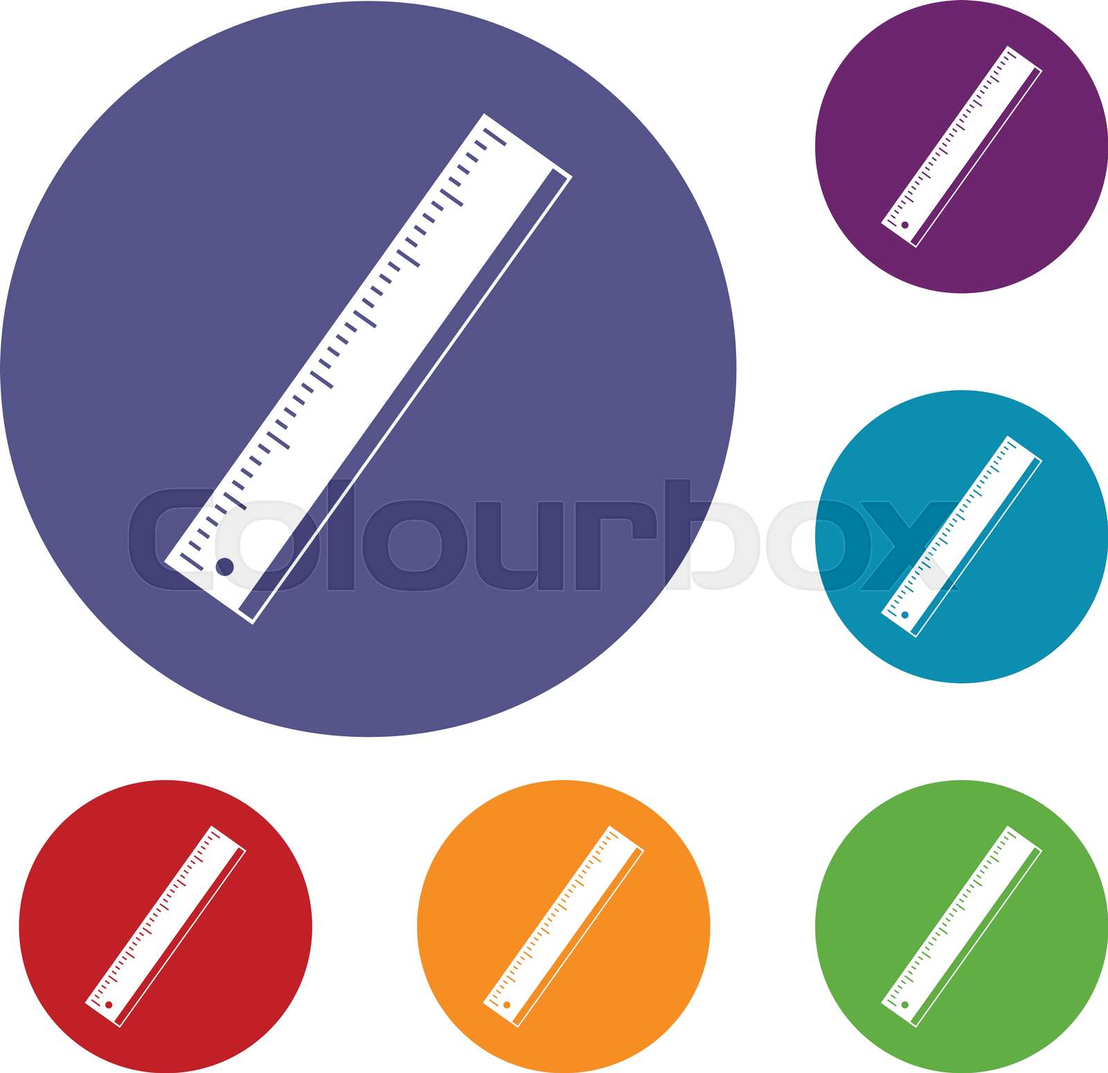 Yardstick icons set | Stock vector | Colourbox