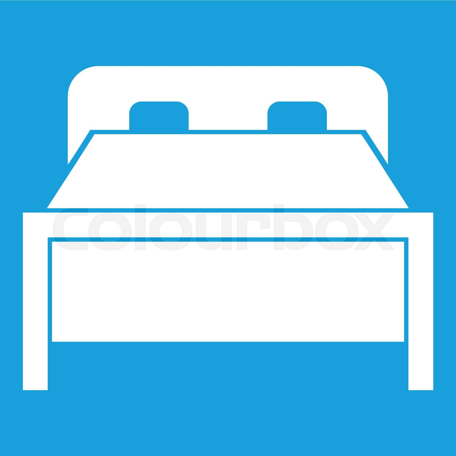 blau, bett, icon | Stock-Vektor | Colourbox