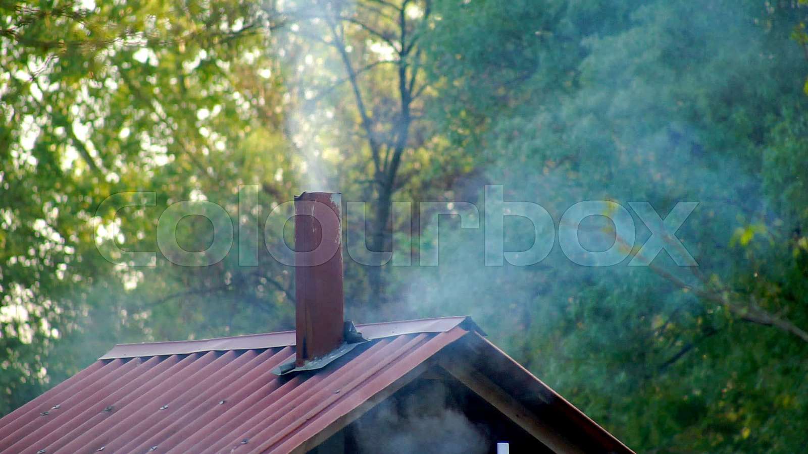 Smoke Comes Out of the Pipe | Stock video | Colourbox