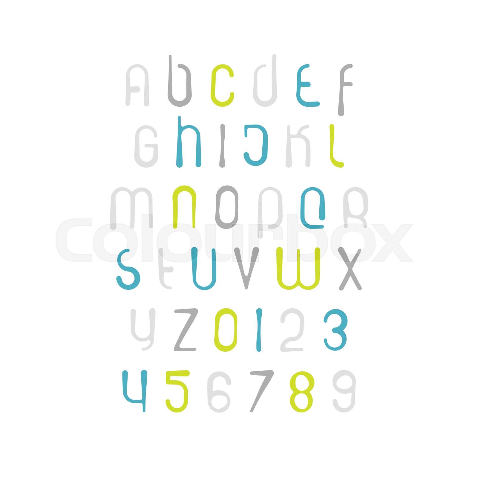 color font | Stock vector | Colourbox