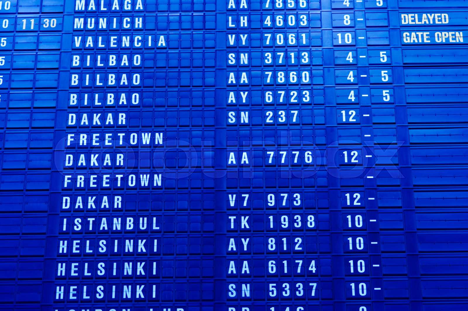 Airport information board | Stock image | Colourbox