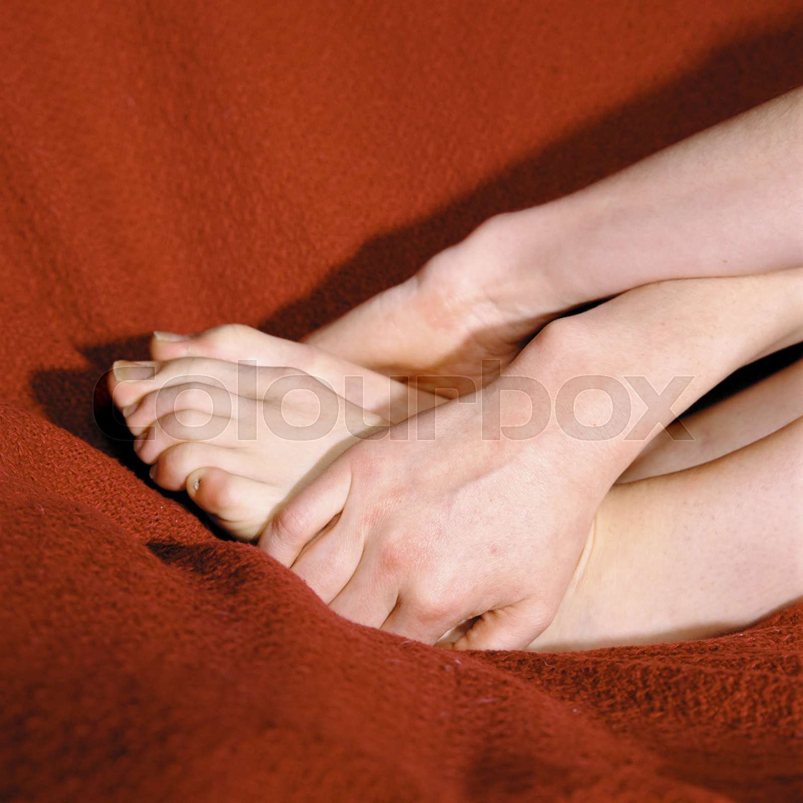 Female foot and hands | Stock image | Colourbox