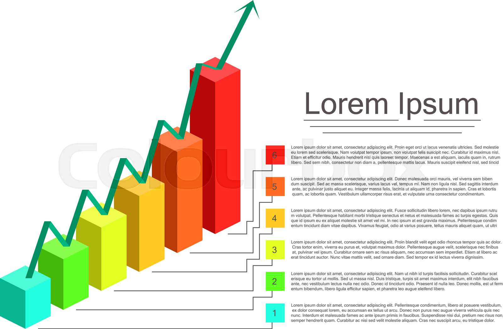 Vector illustration modern design graph | Stock vector | Colourbox