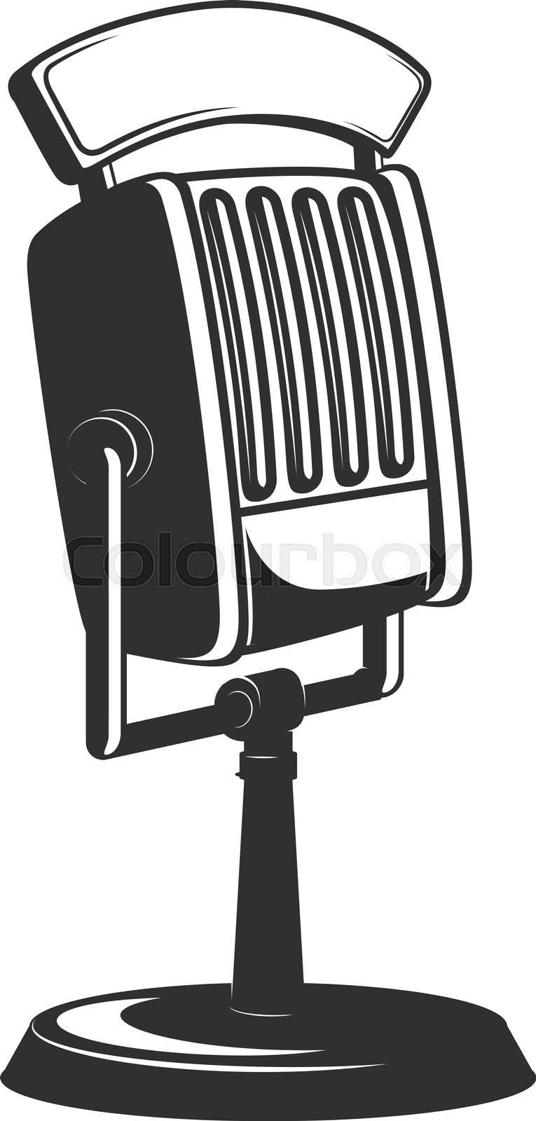 Radio Microphone Clip Art Vintage