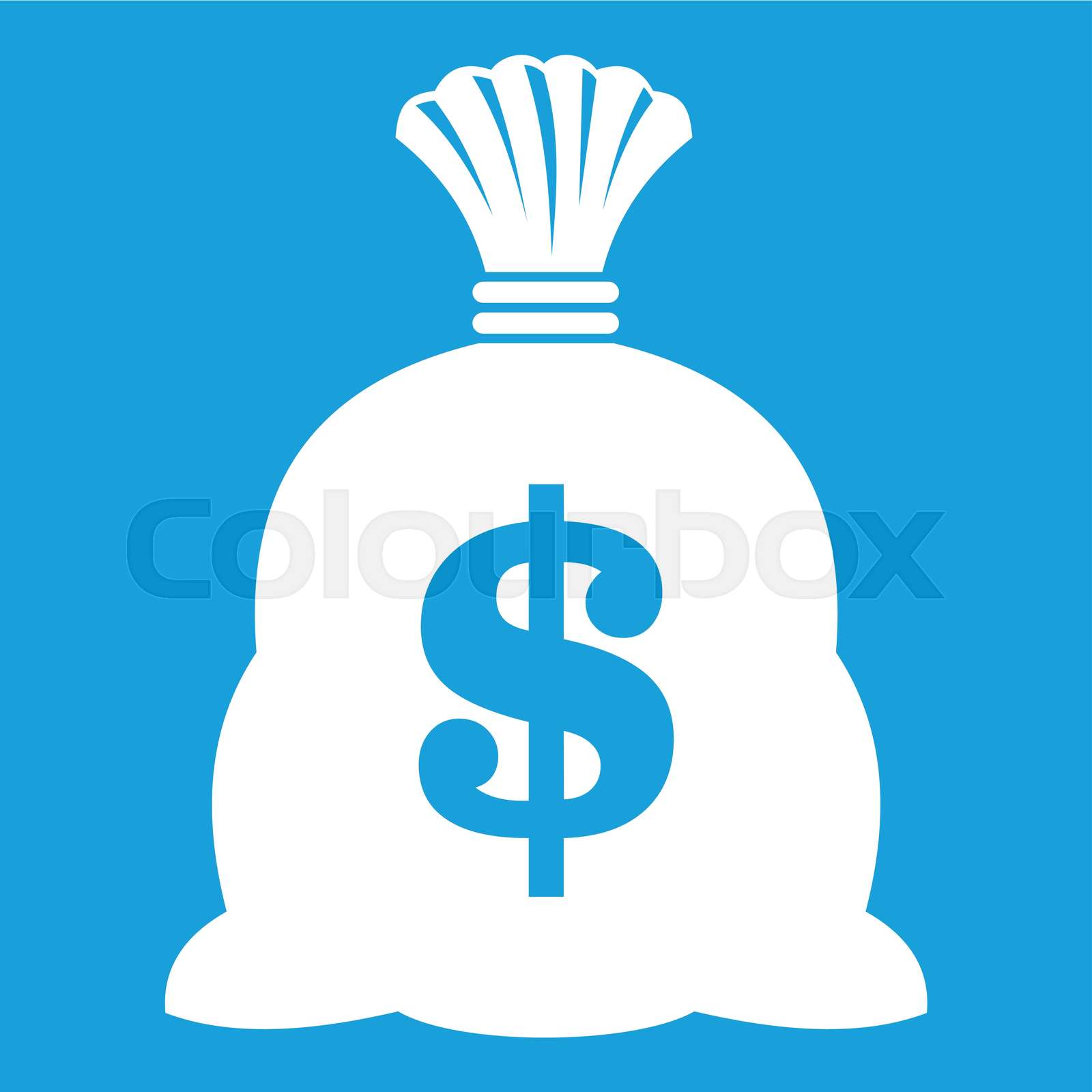 penge, blå, taske | Stock vektor | Colourbox