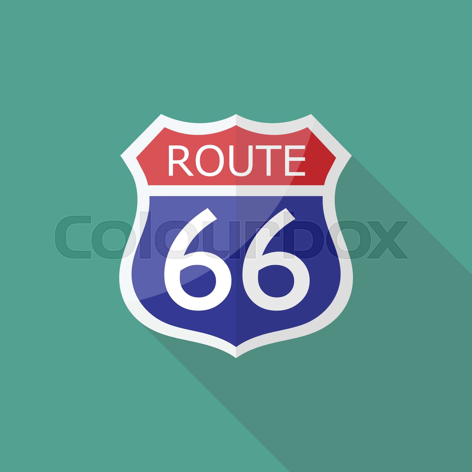 Route 66 Sign | Stock vector | Colourbox