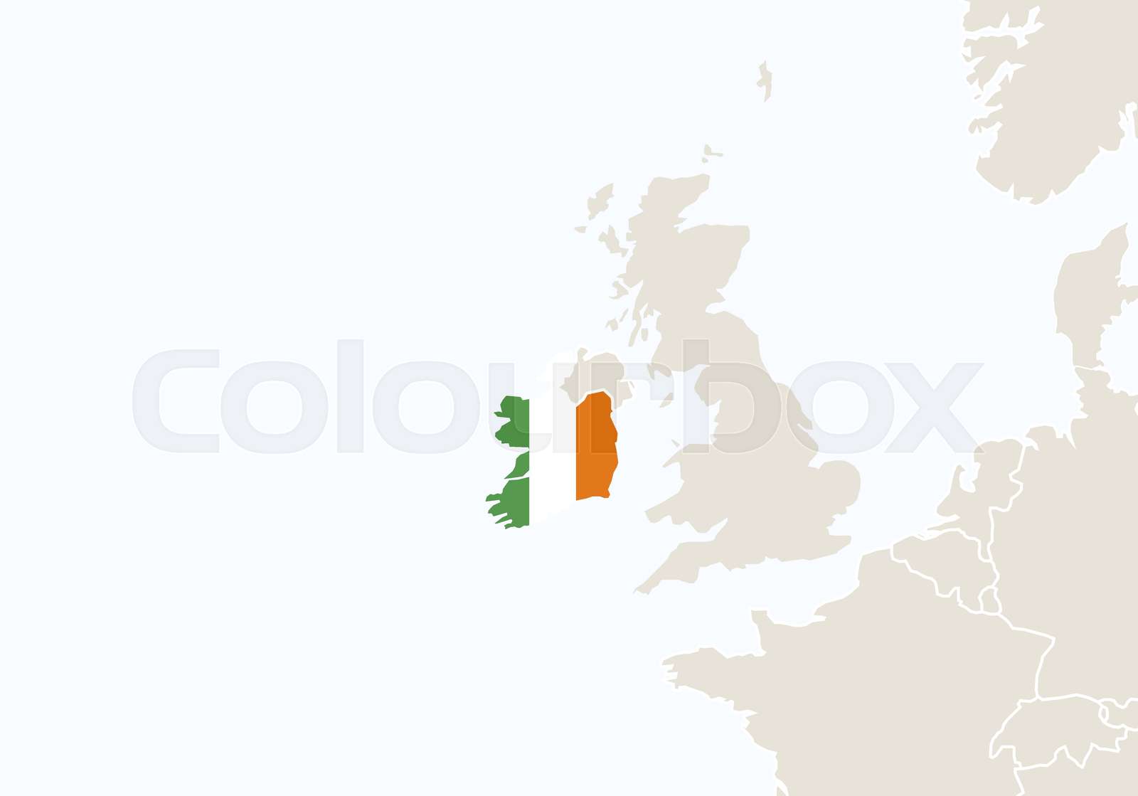 Ireland on the europe map