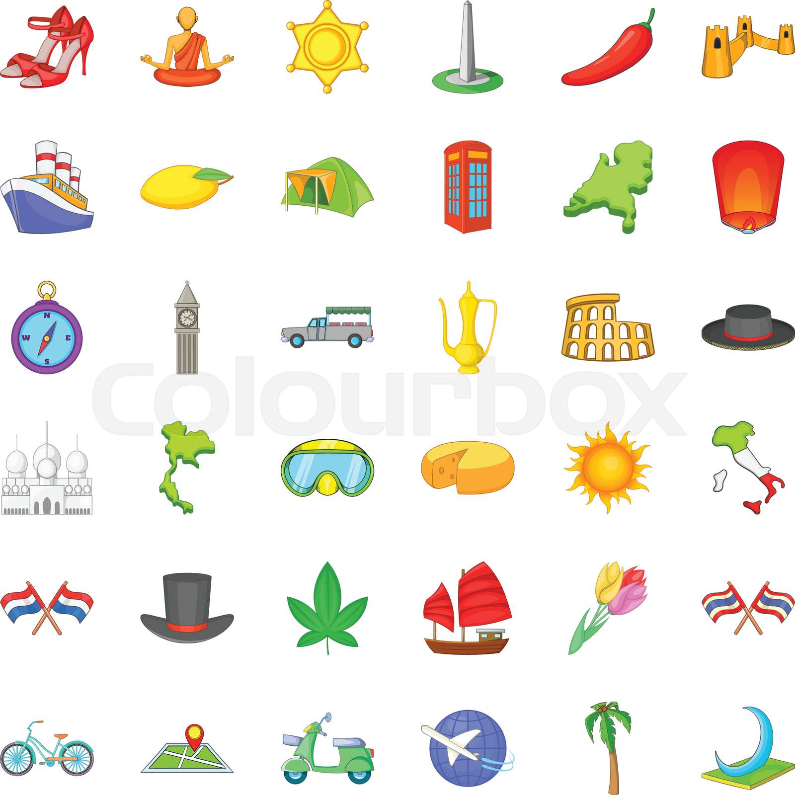 ausflug, icon, cartoon | Stock-Vektor | Colourbox