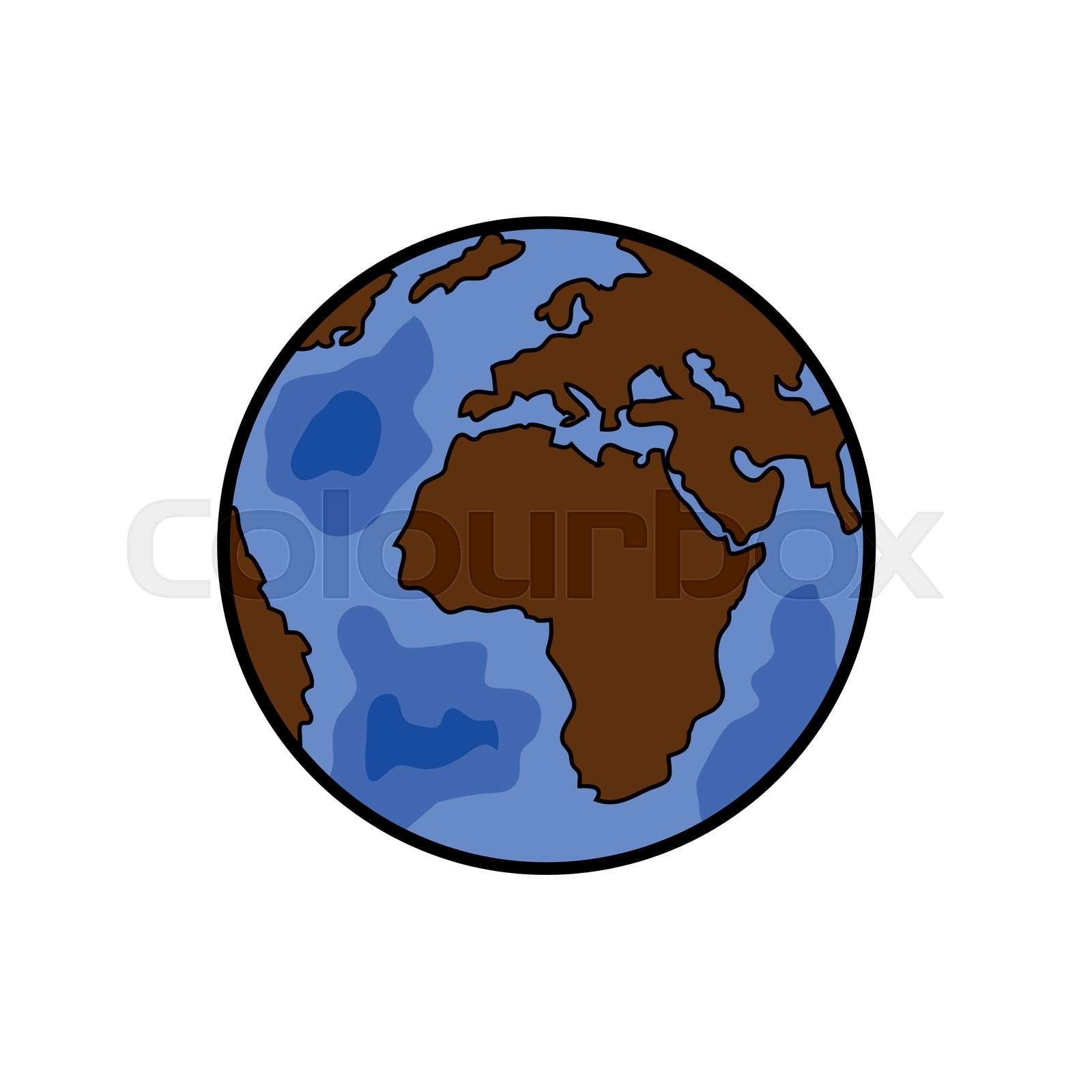 Color Sketch Earth | Stock vector | Colourbox