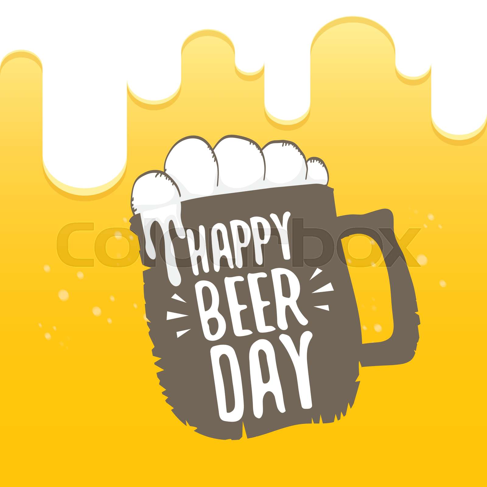 happy beer day vector graphic poster. | Stock vector | Colourbox