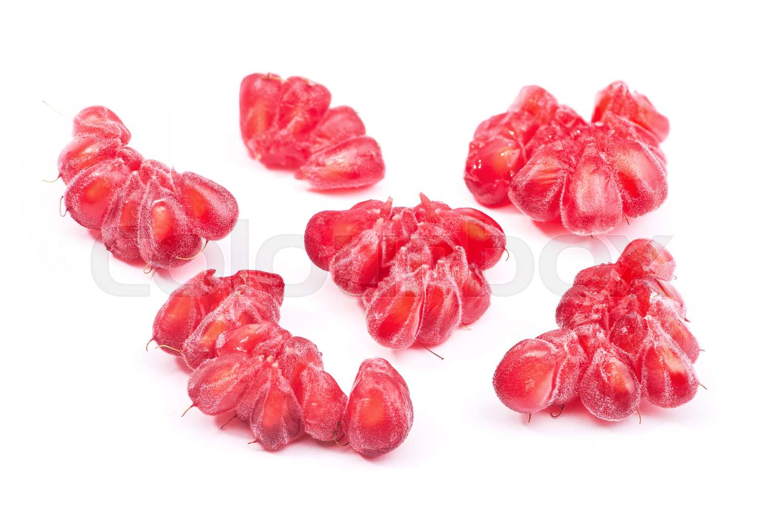 Slice or seed raspberry isolated | Stock image | Colourbox