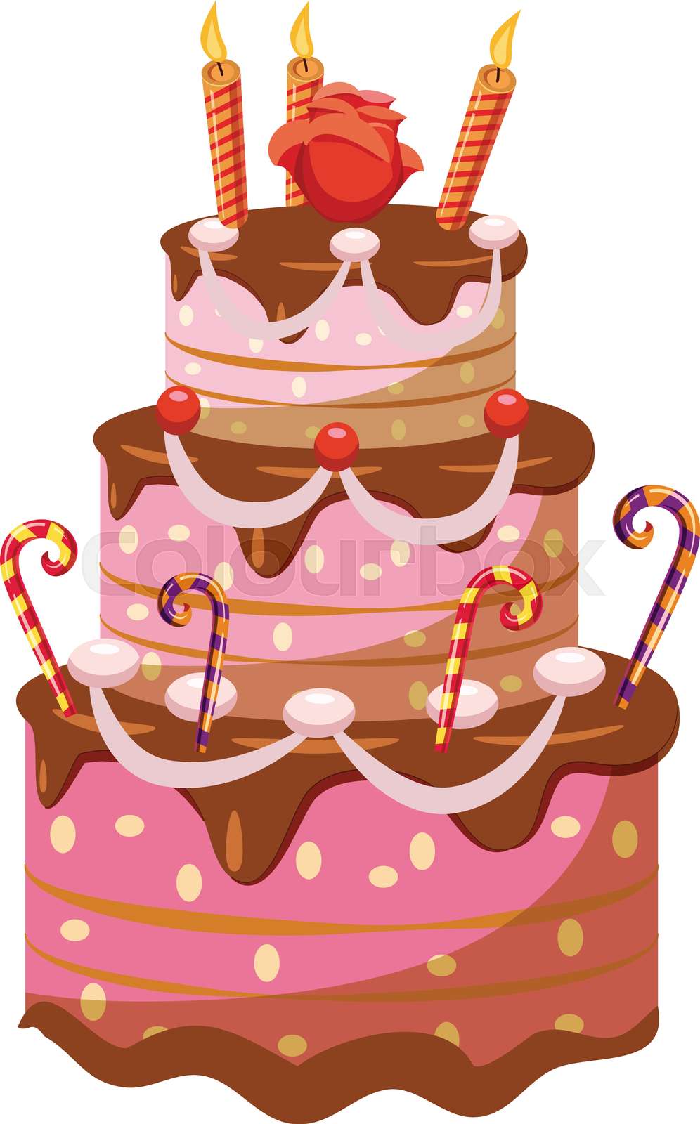 Princess cake icon, cartoon style | Stock vector | Colourbox