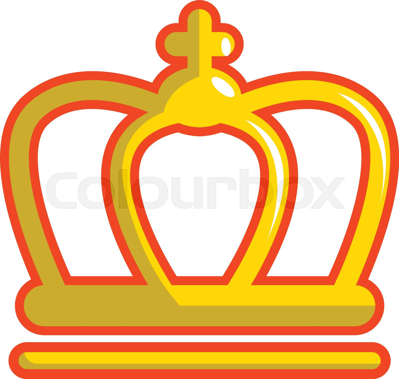 king, krone, ikon | Stock vektor | Colourbox