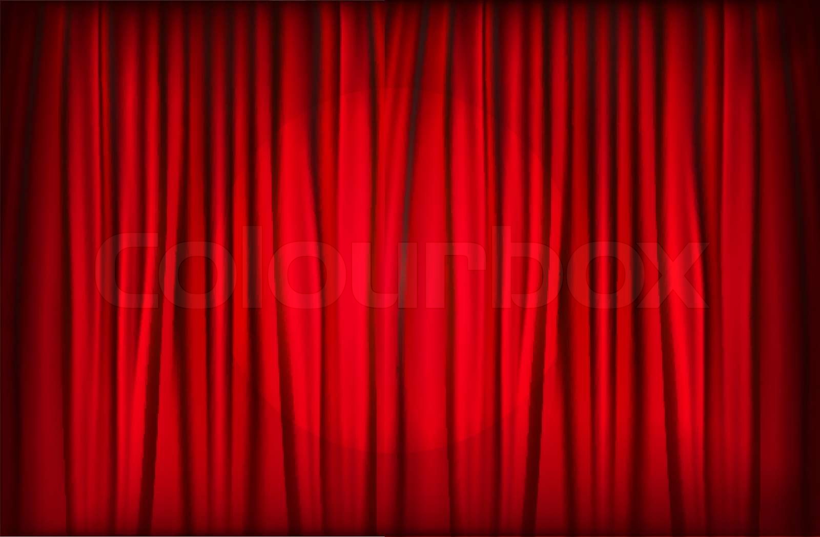 Hintergrund mit rotem Samt Vorhang. | Stock-Vektor | Colourbox