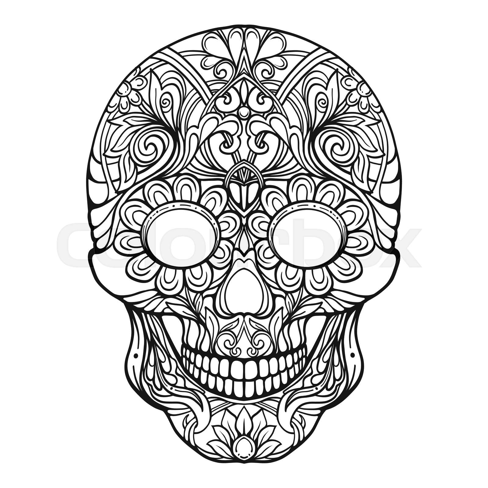 Sugar skull. The traditional symbol of the Day of the Dead. | Stock ...