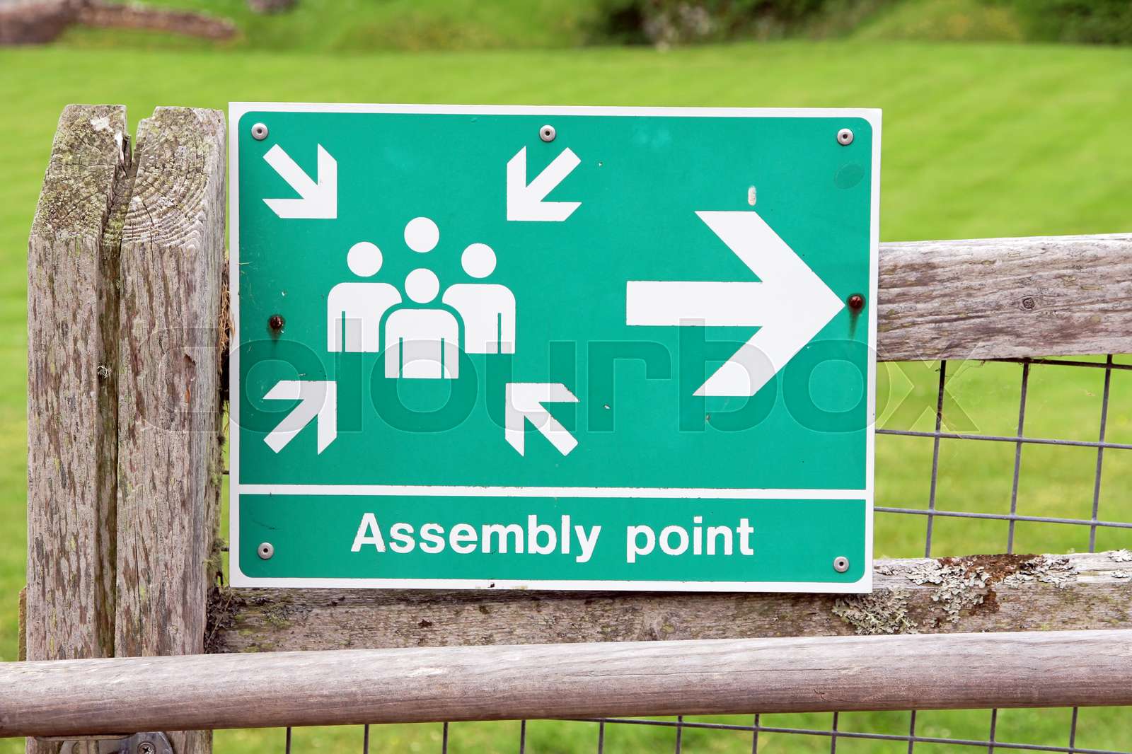 Schild Treffpunkt / Sammelplatz / Sammelstelle / Sammelpunkt / Meeting ...