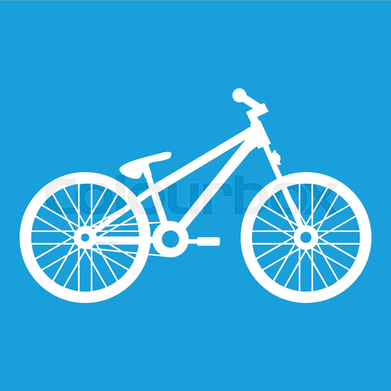 blå, cykel, ikon | Stock vektor | Colourbox