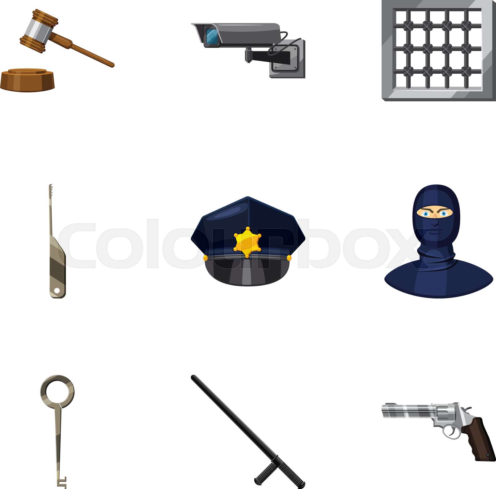 gericht, entscheidung, icons | Stock-Vektor | Colourbox