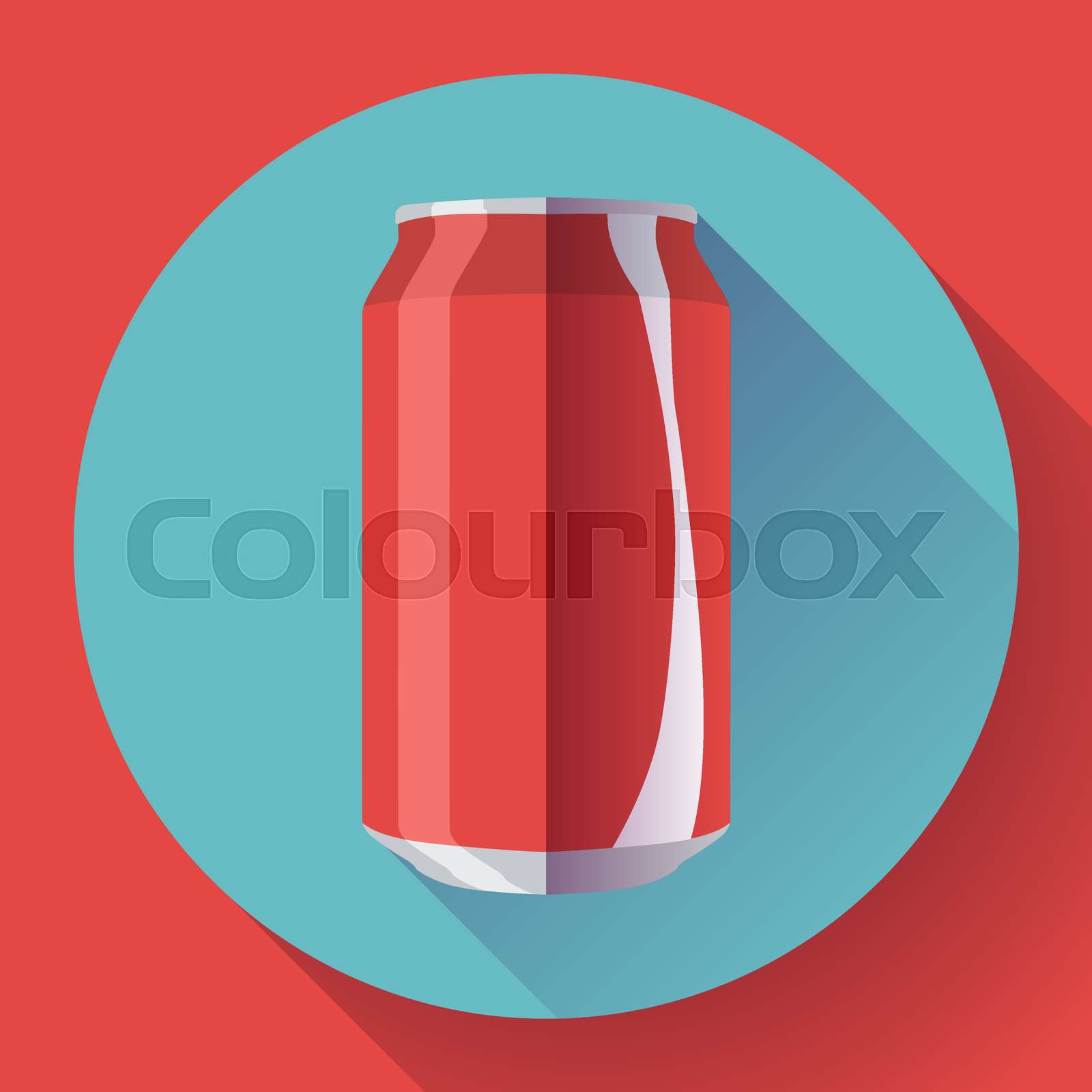 Flat cola can soda can vector illustration Cola can vector icon | Stock ...
