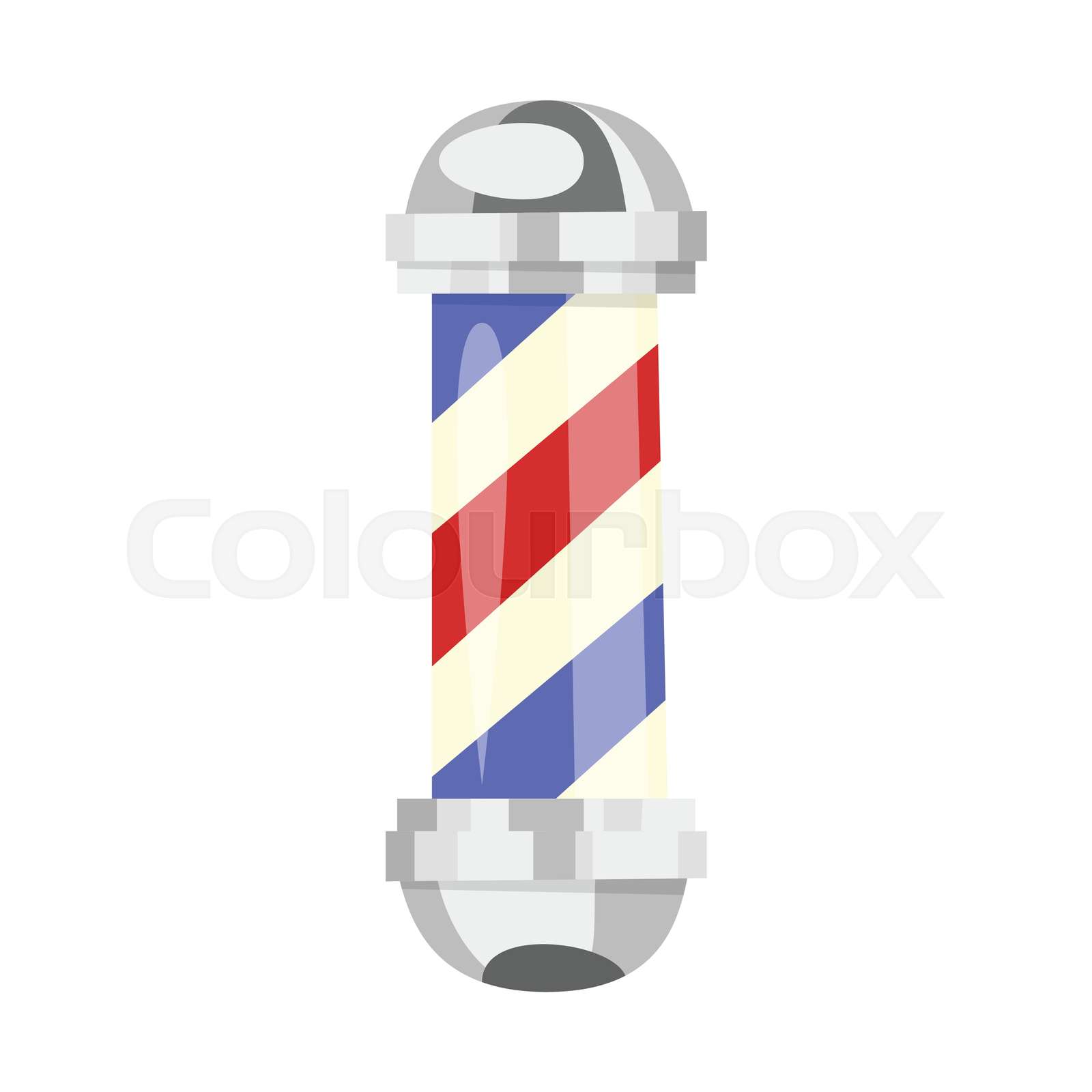 cartoon style illustration of barber pole. | Stock vector | Colourbox