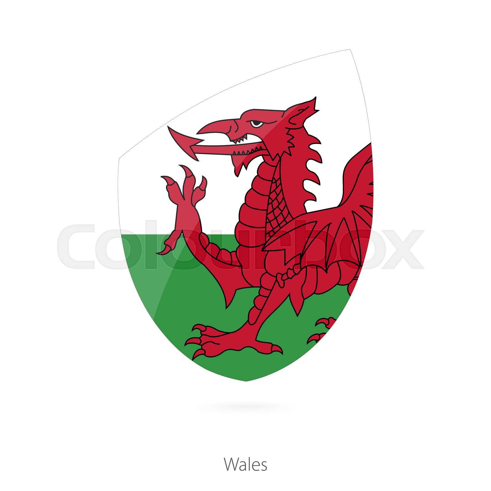 Flag of Wales. | Stock vector | Colourbox