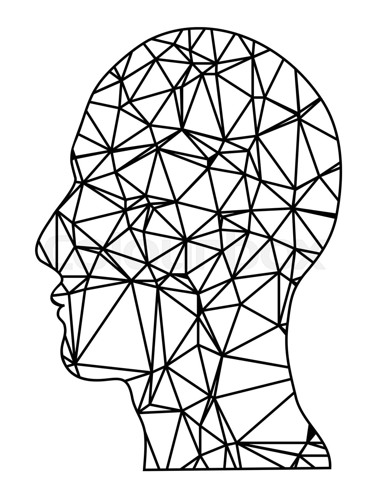 Geometric head | Stock vector | Colourbox