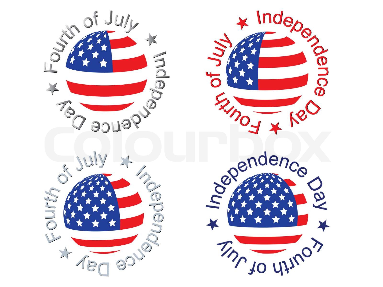 independence day signs illustration | Stock image | Colourbox