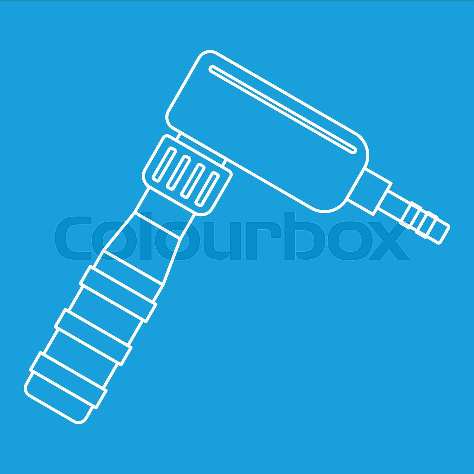 Hand draw rotary tattoo machine icon outline | Stock vector | Colourbox