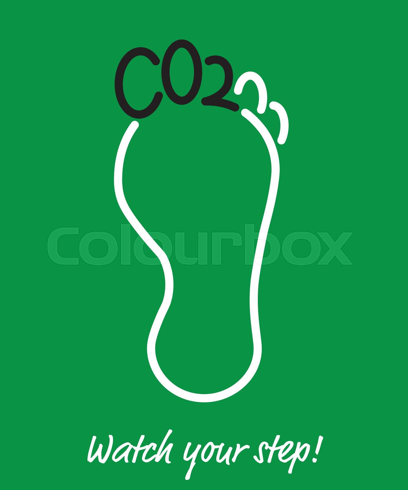 Carbon Footprint Environmental Awareness Poster | Stock vector | Colourbox