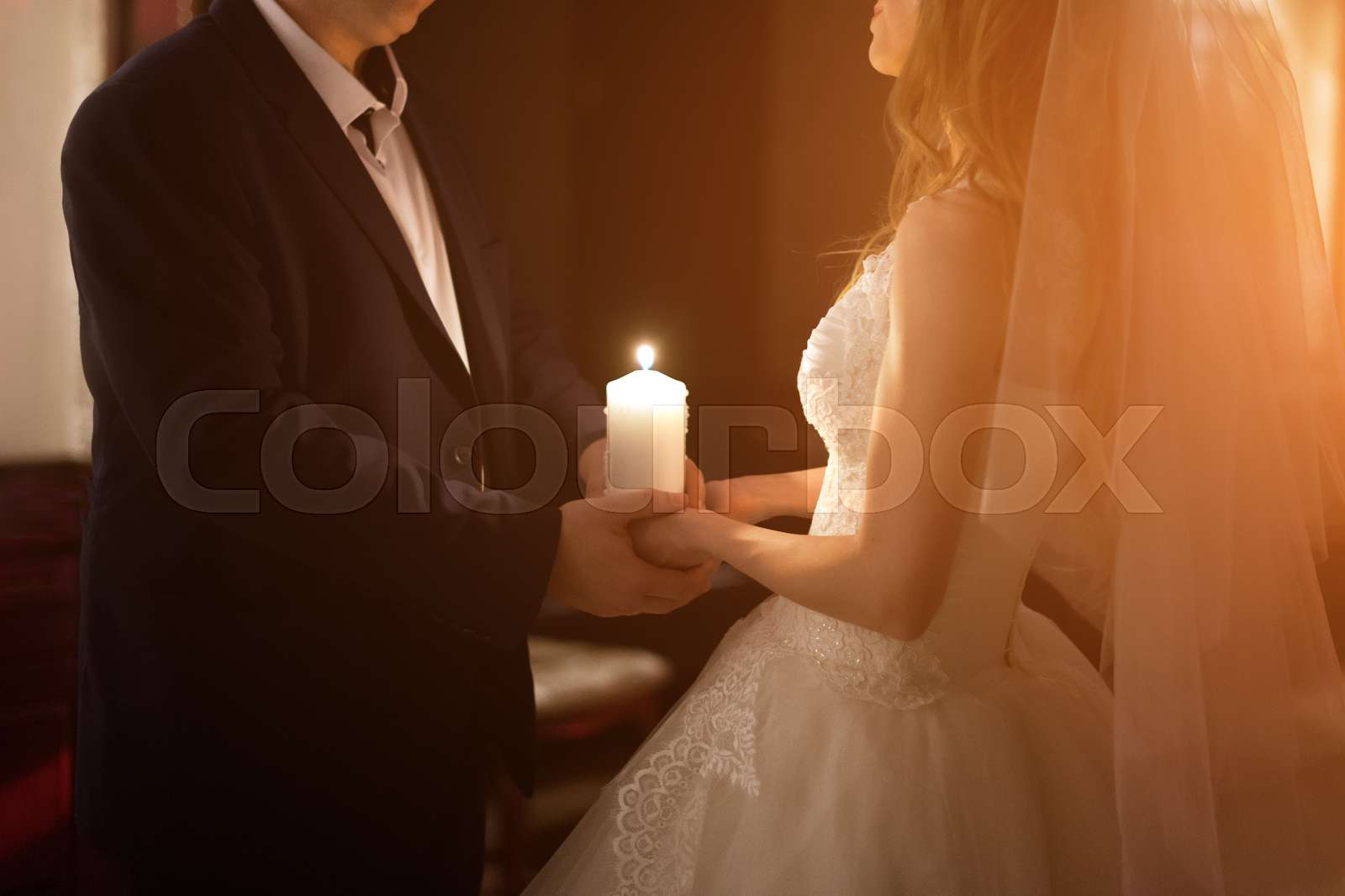 Newly married couple in hotel room, romance wedding night. | Stock ...