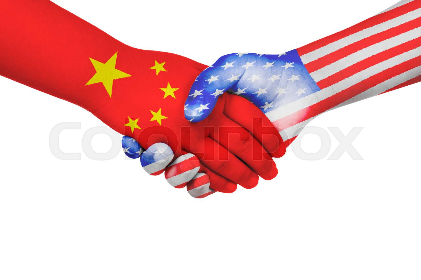 Handshake between China and United States of America | Stock image ...