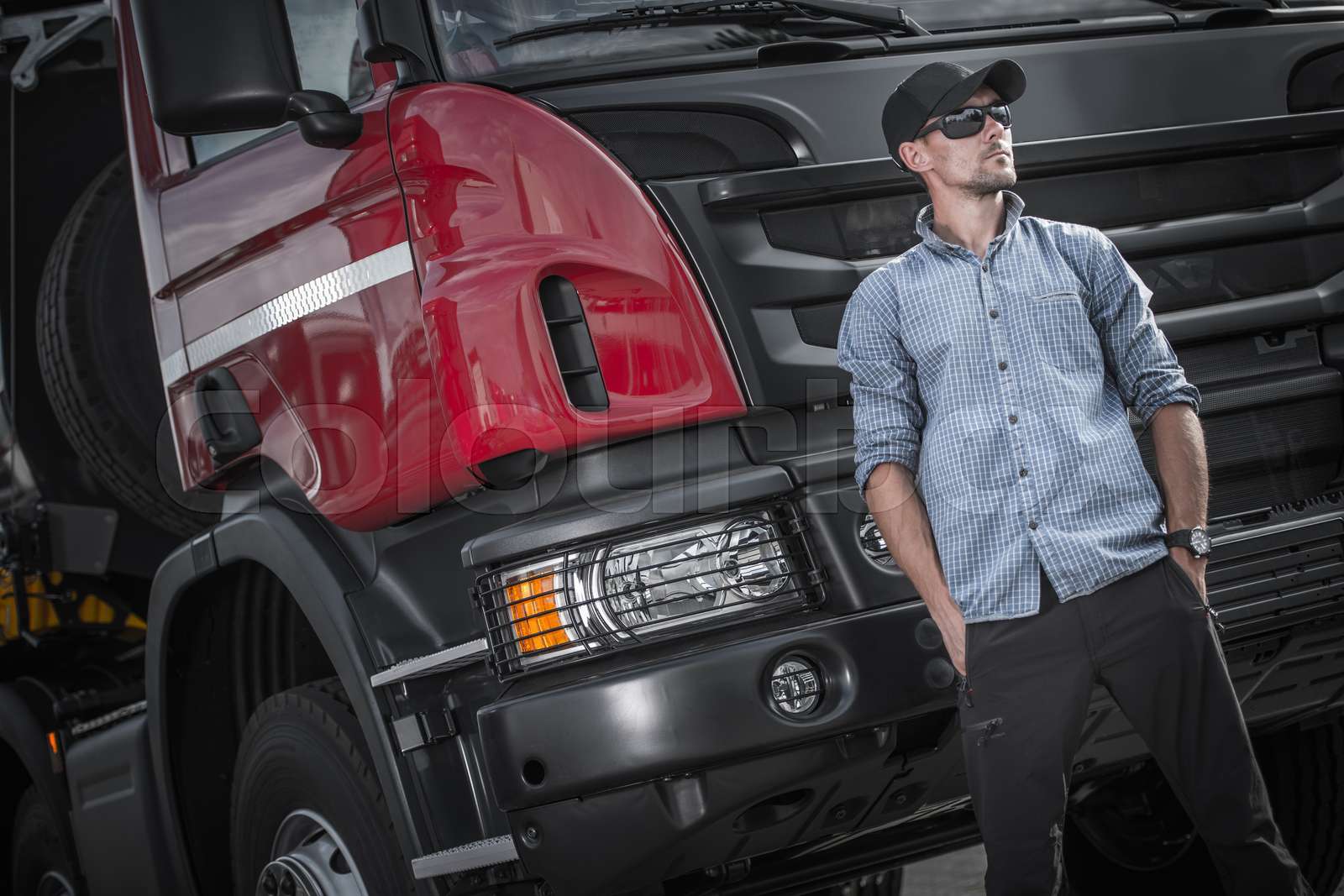 Semi Truck Caucasian Driver | Stock image | Colourbox