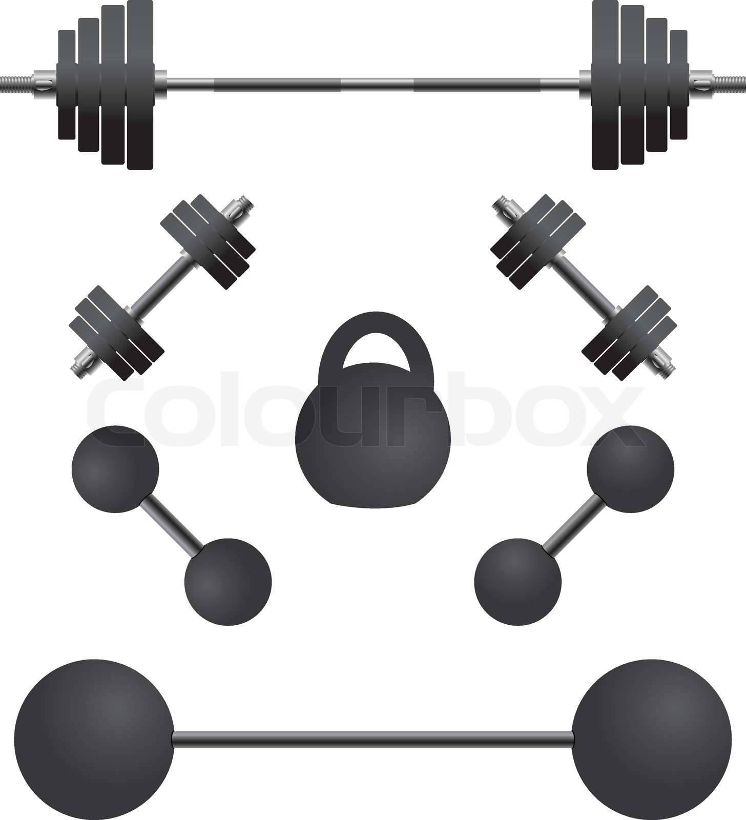 set of weights.third variant. vector illustration | Stock vector ...