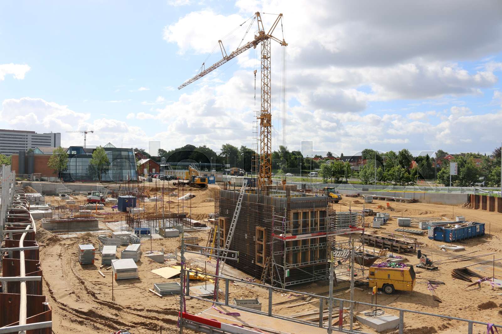 denmark, byggeplads, construction | Stock image | Colourbox