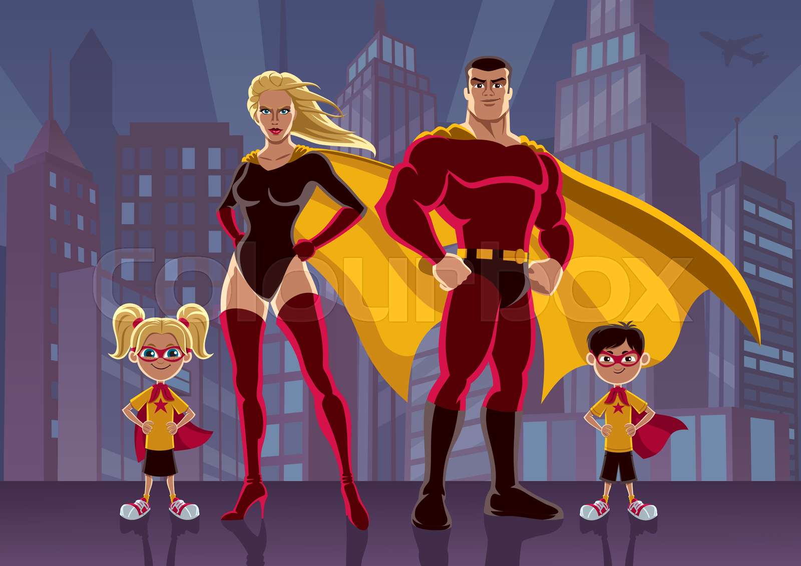 Superhero Family 2 | Stock vector | Colourbox