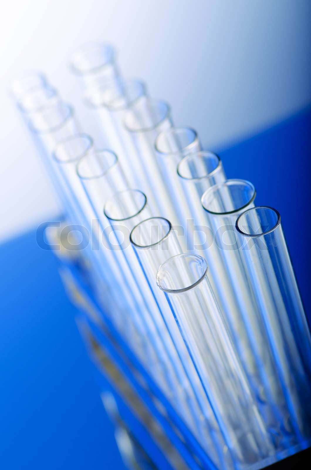 Laboratory concept with glass tubing | Stock image | Colourbox