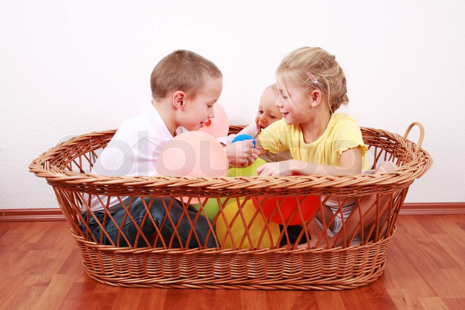 Adorable siblings have a fun | Stock image | Colourbox