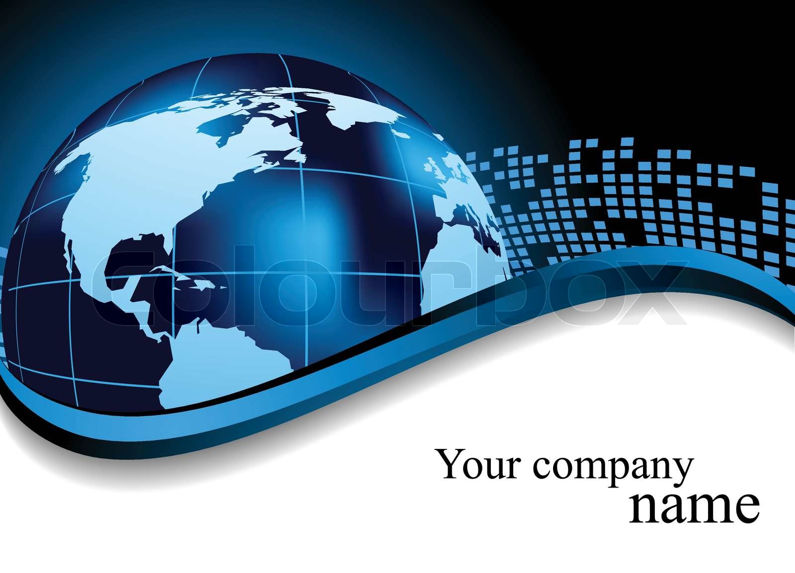 Abstract blue background with globe Vector illustration | Stock vector ...