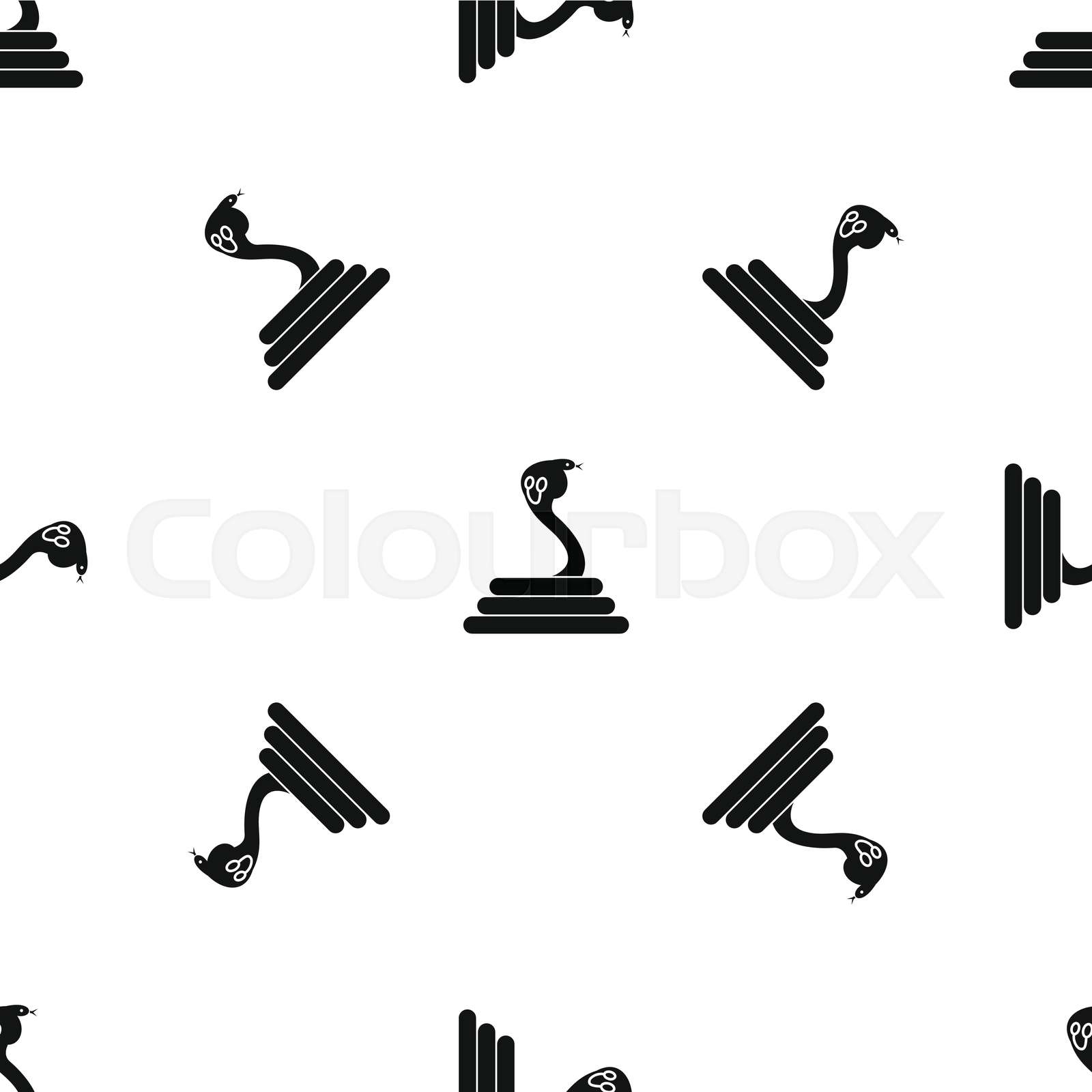 Cobra pattern seamless black | Stock vector | Colourbox