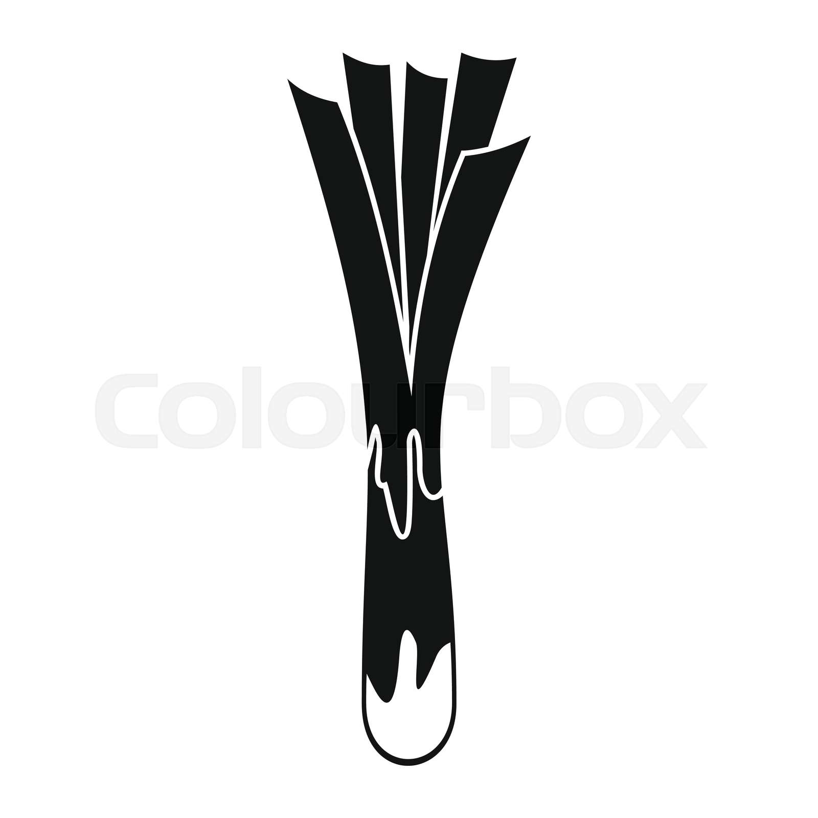 Green leek black simple silhouette icon vector illustration for design ...