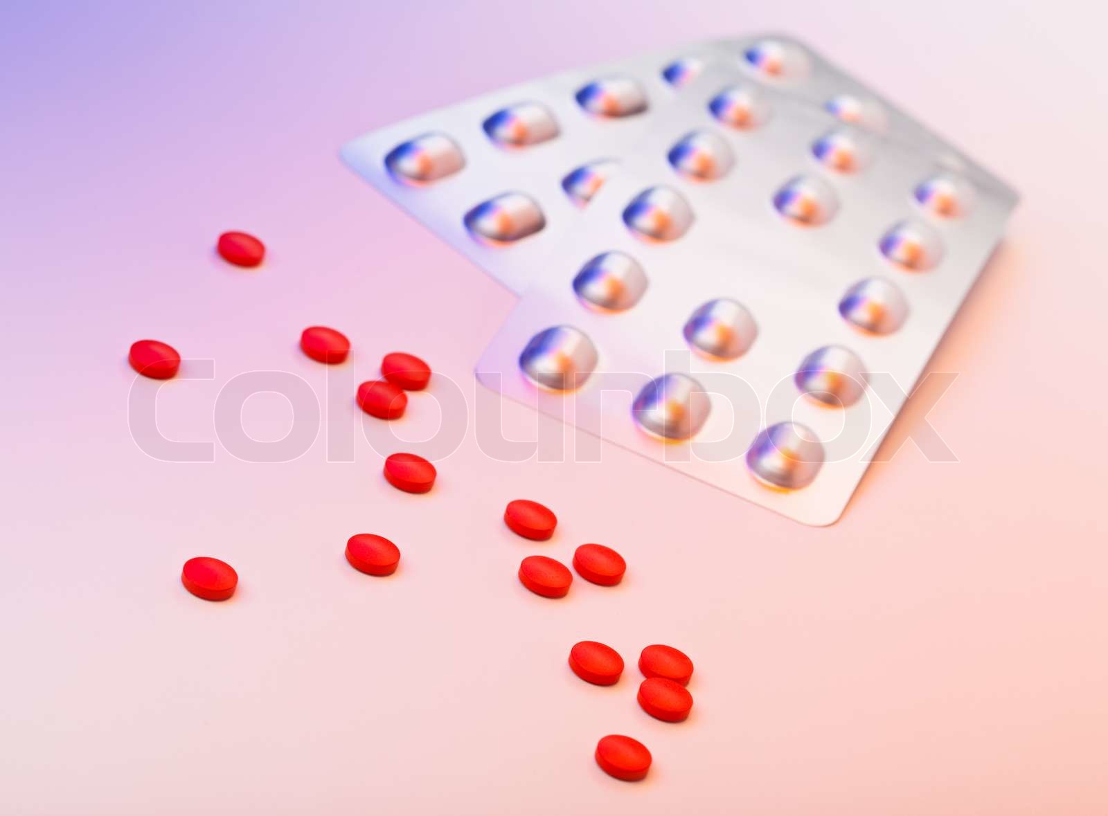 Medicinal pills piled up a bunch of closeup | Stock image | Colourbox