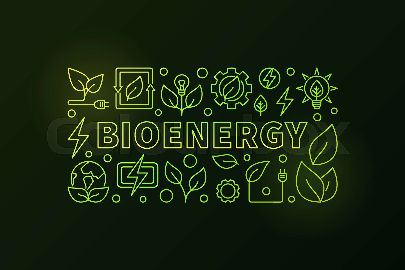 Bioenergy vector banner | Stock vector | Colourbox