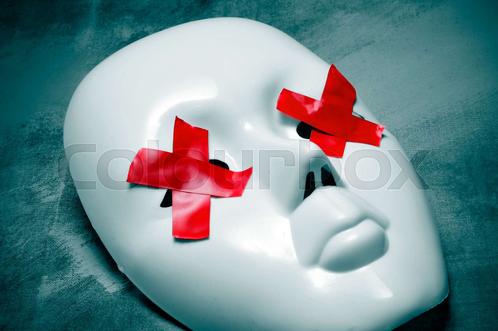 blind white mask | Stock image | Colourbox