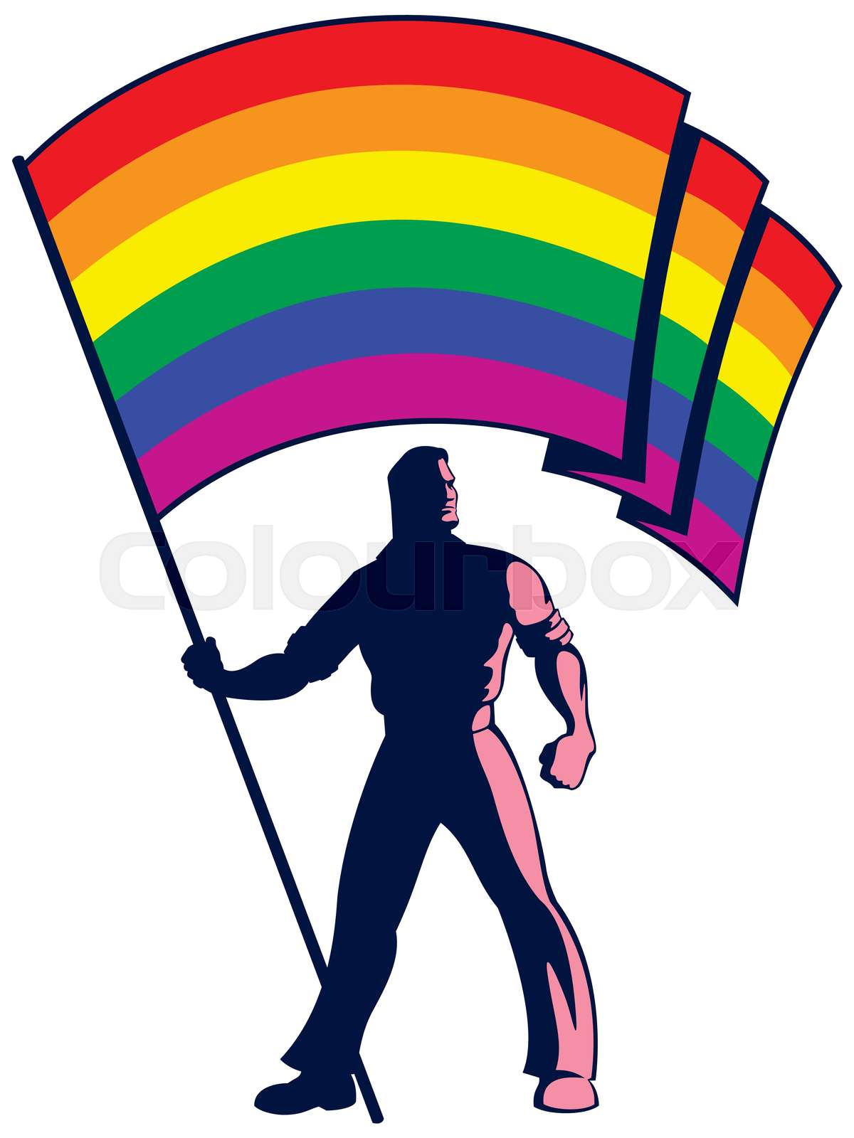 Pride Flag Bearer | Stock vector | Colourbox