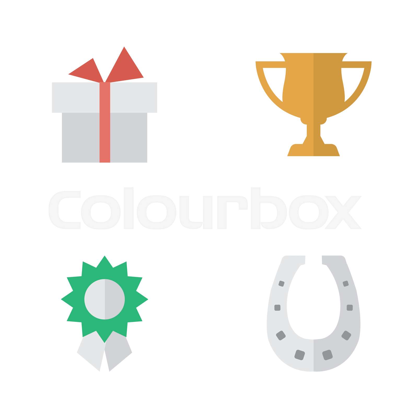 Vector Illustration Set Of Simple Reward Icons. Elements Metal, Reward ...