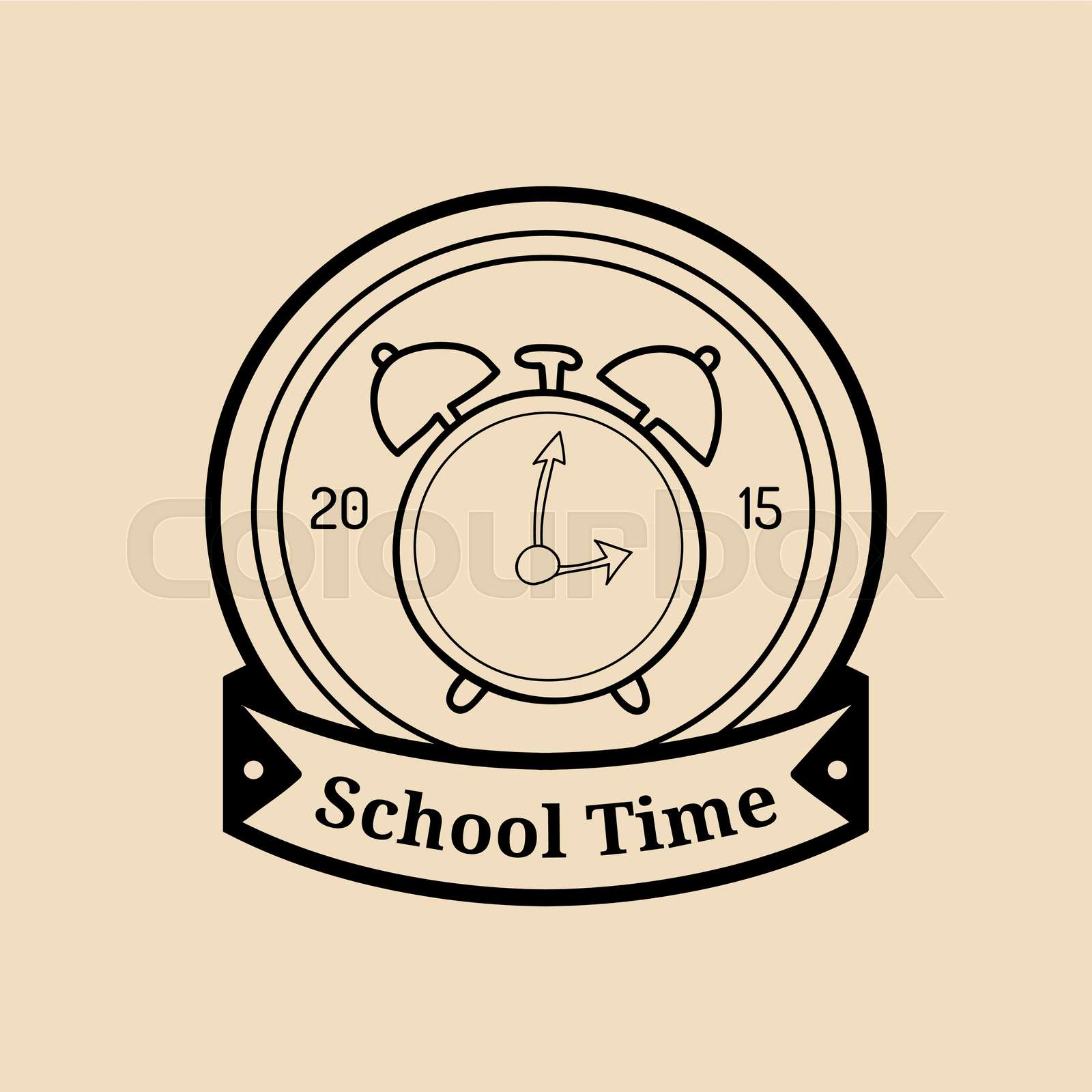 Vector vintage Welcome Back to school logo or badge. Retro sign with ...