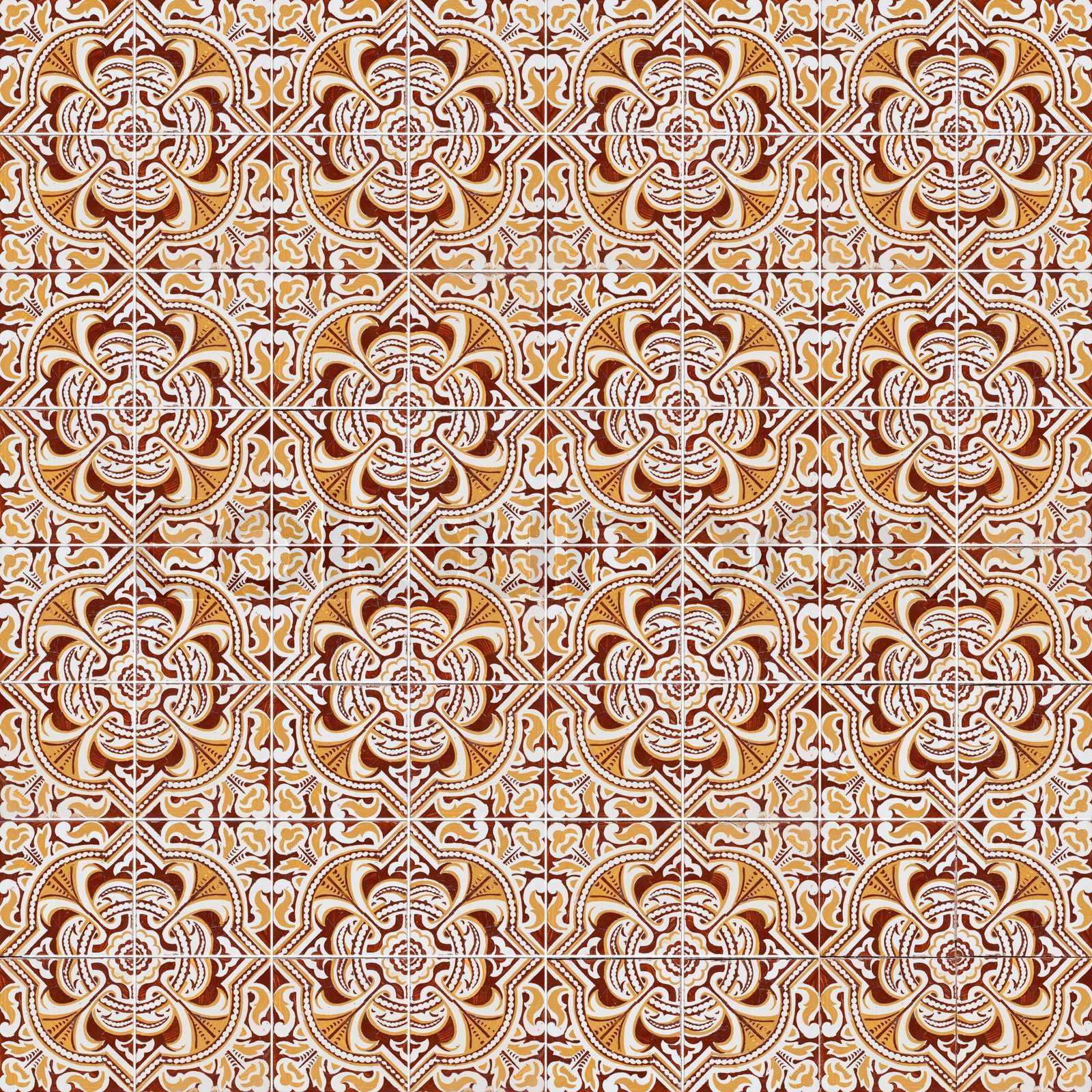 Seamless tile pattern of ancient ceramic tiles | Stock image | Colourbox