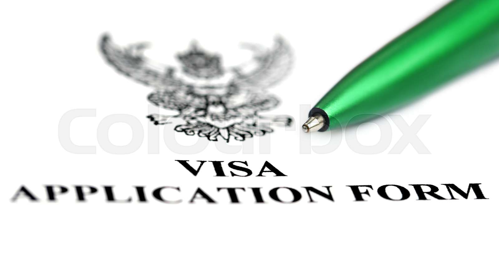 Visa application form | Stock image | Colourbox