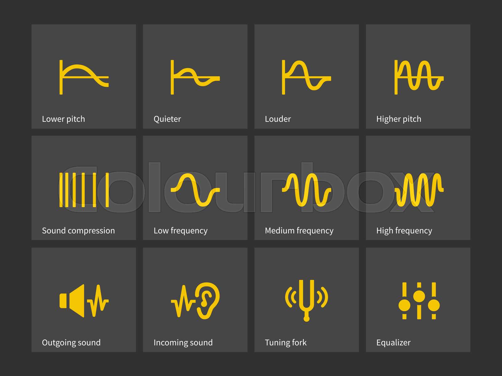 frekvens, bølge, lyd | Stock vektor | Colourbox